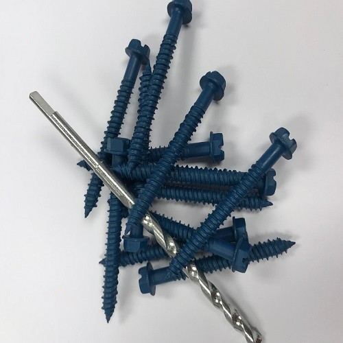 Blue Concrete Screw PFH Phillips Flat Head for Masonry – Direct Metals