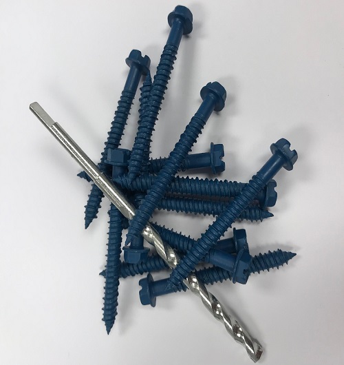 Blue Concrete Screw Hex Head HWH for Masonry – Direct Metals